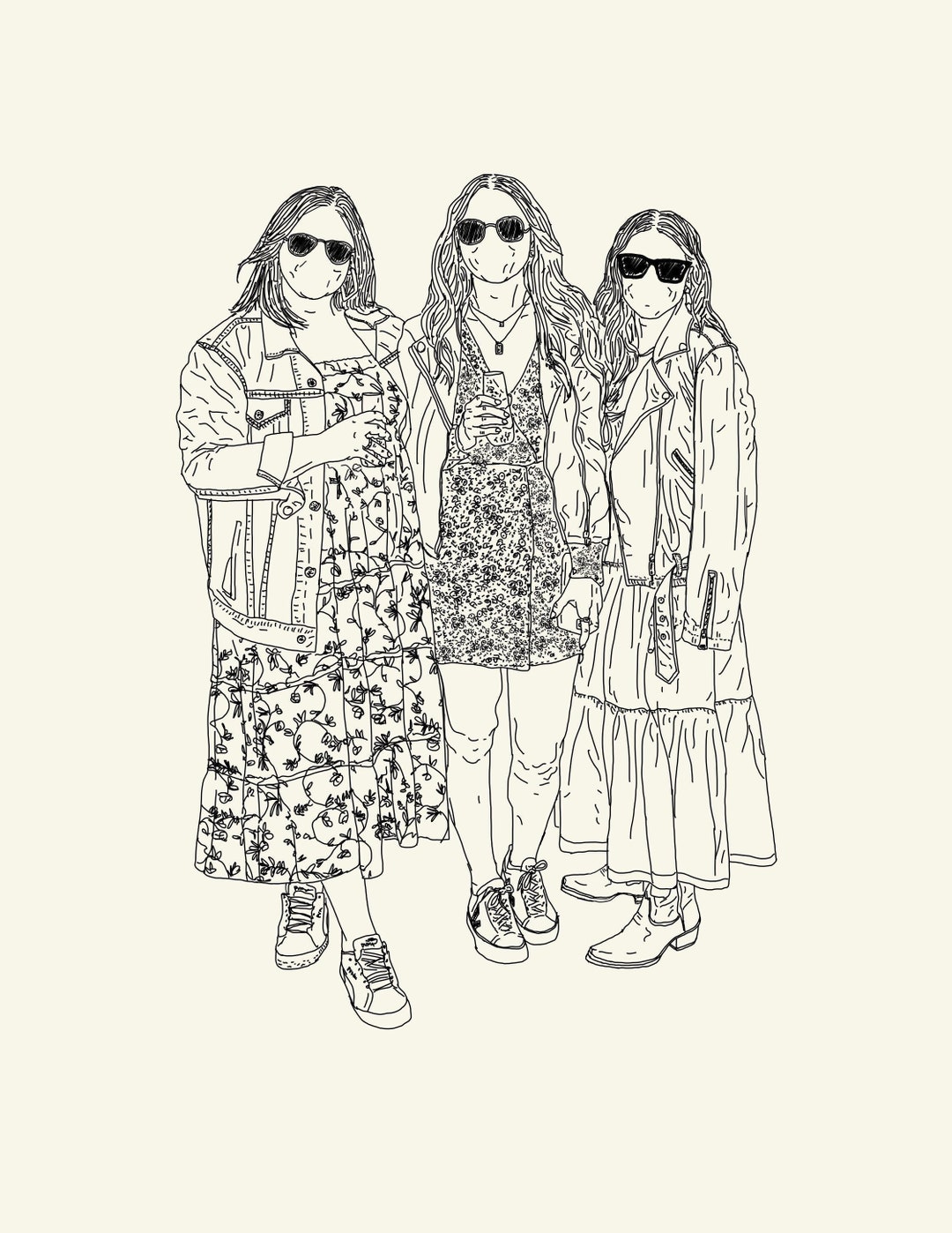 SIX People CUSTOM People Portraits *digital Download* Listing - Etsy