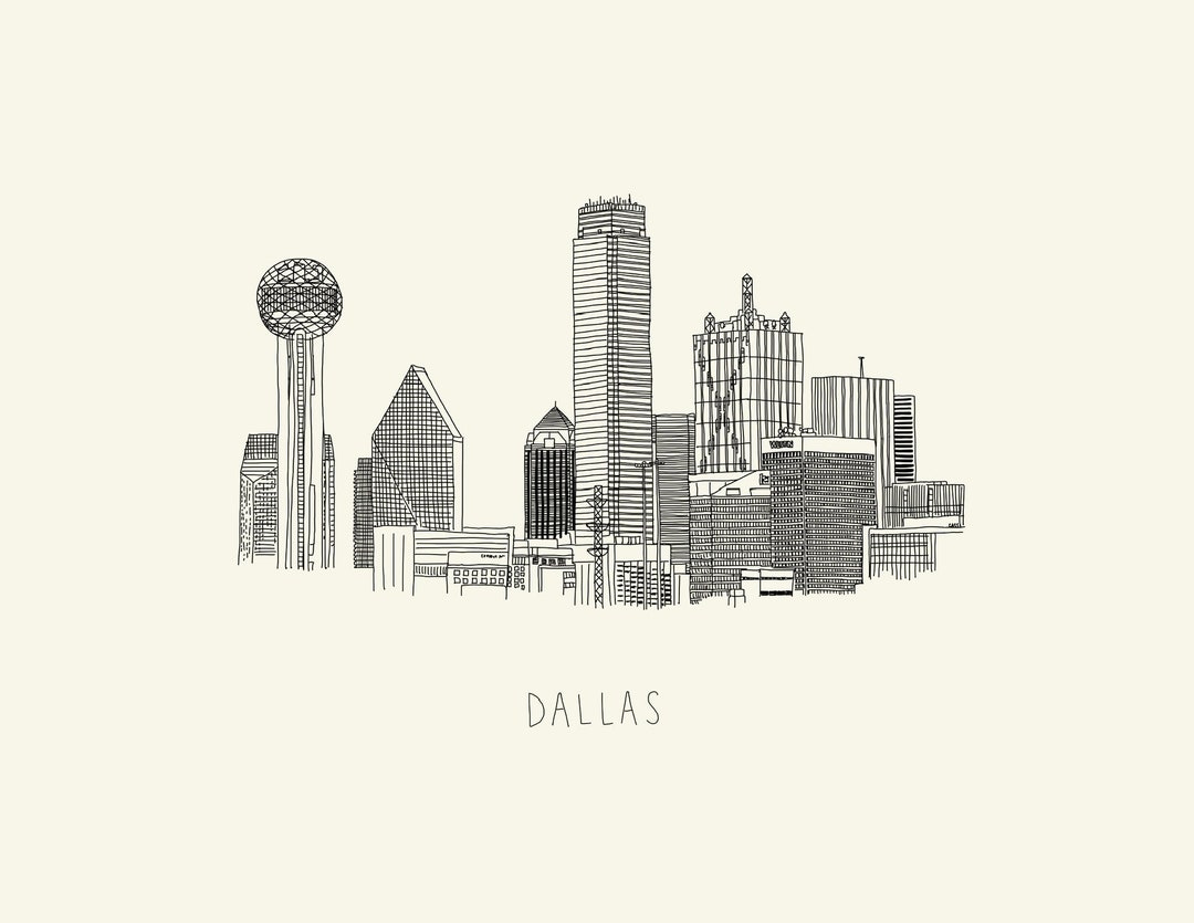 Dallas Cityscape digital Download - Etsy