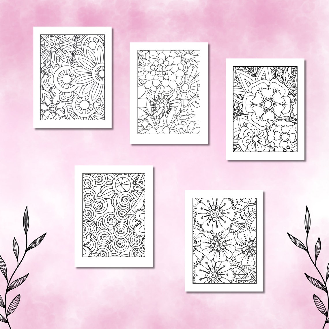Pattern Floral Coloring Page, Coloring Pages, Activity Pages, Kids ...