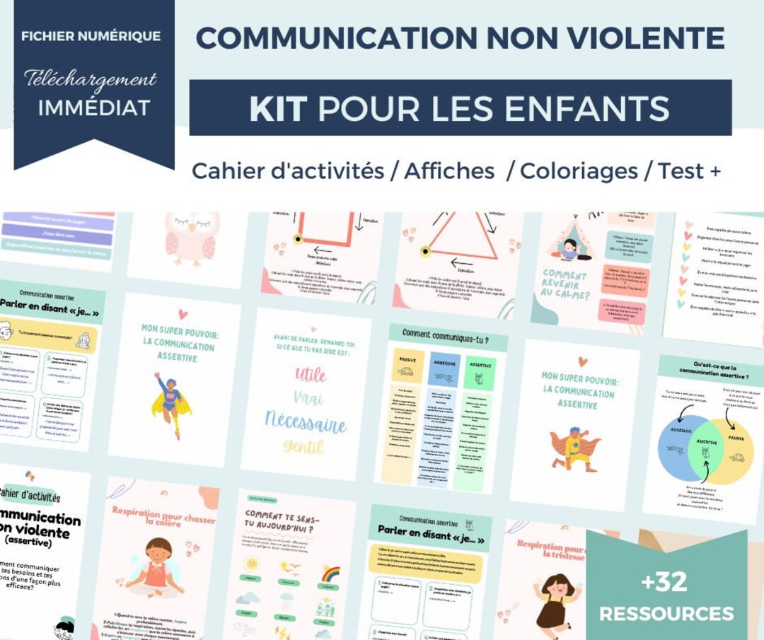 Nonviolent Communication Kit for Children, Posters, Techniques, Tools ...