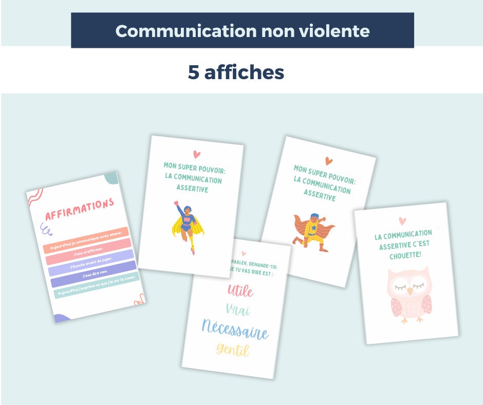 Nonviolent Communication Kit for Children, Posters, Techniques, Tools ...