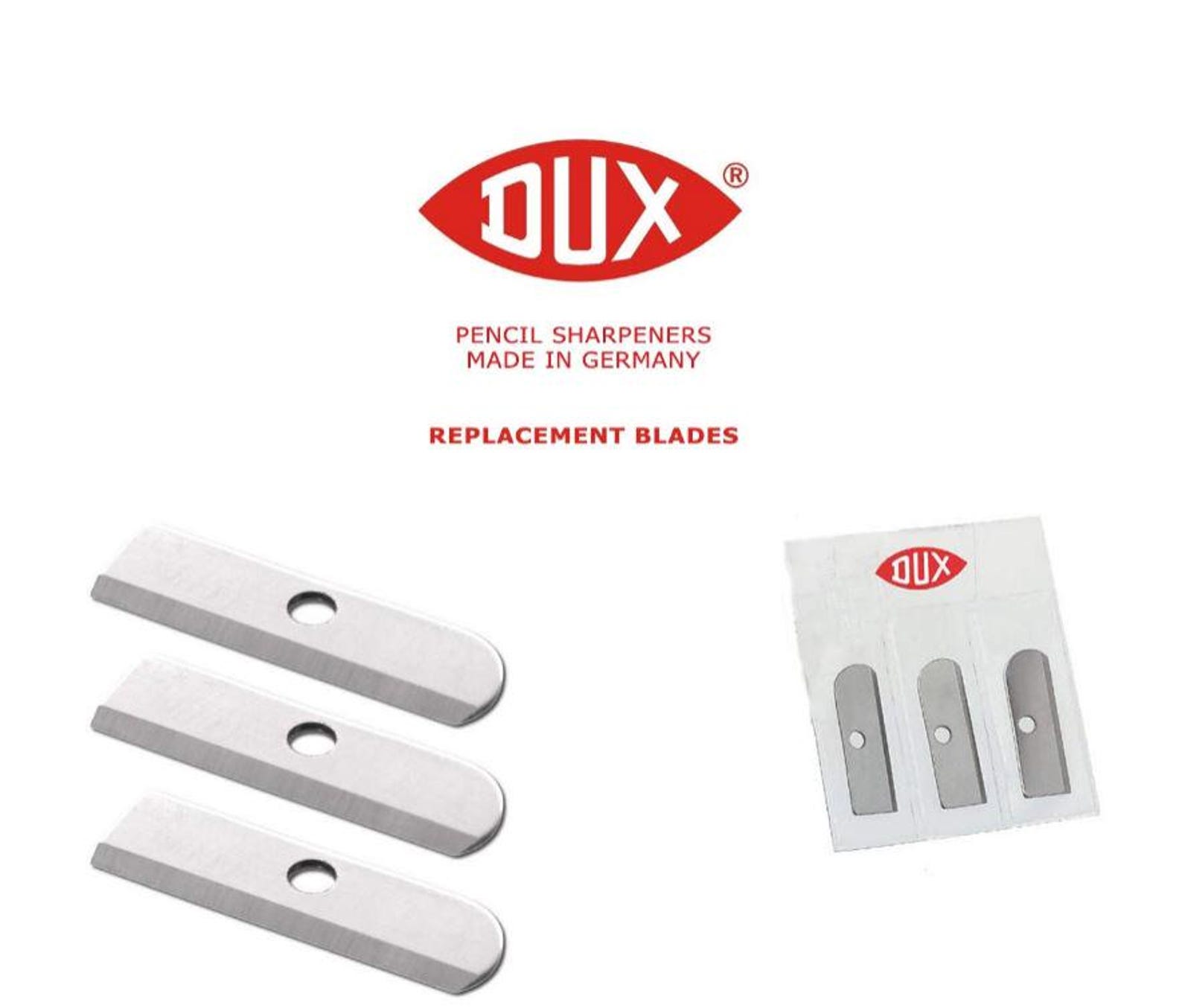 DUX Replacement Blades for Pencil Sharpeners - 3 Piece Set - Made in ...