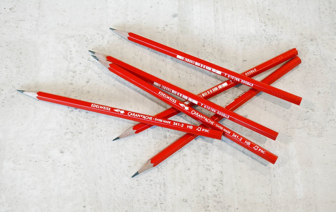 Caran D'ache Edelweiss HB Writing Pencil - Made in Switzerland - 12 ...