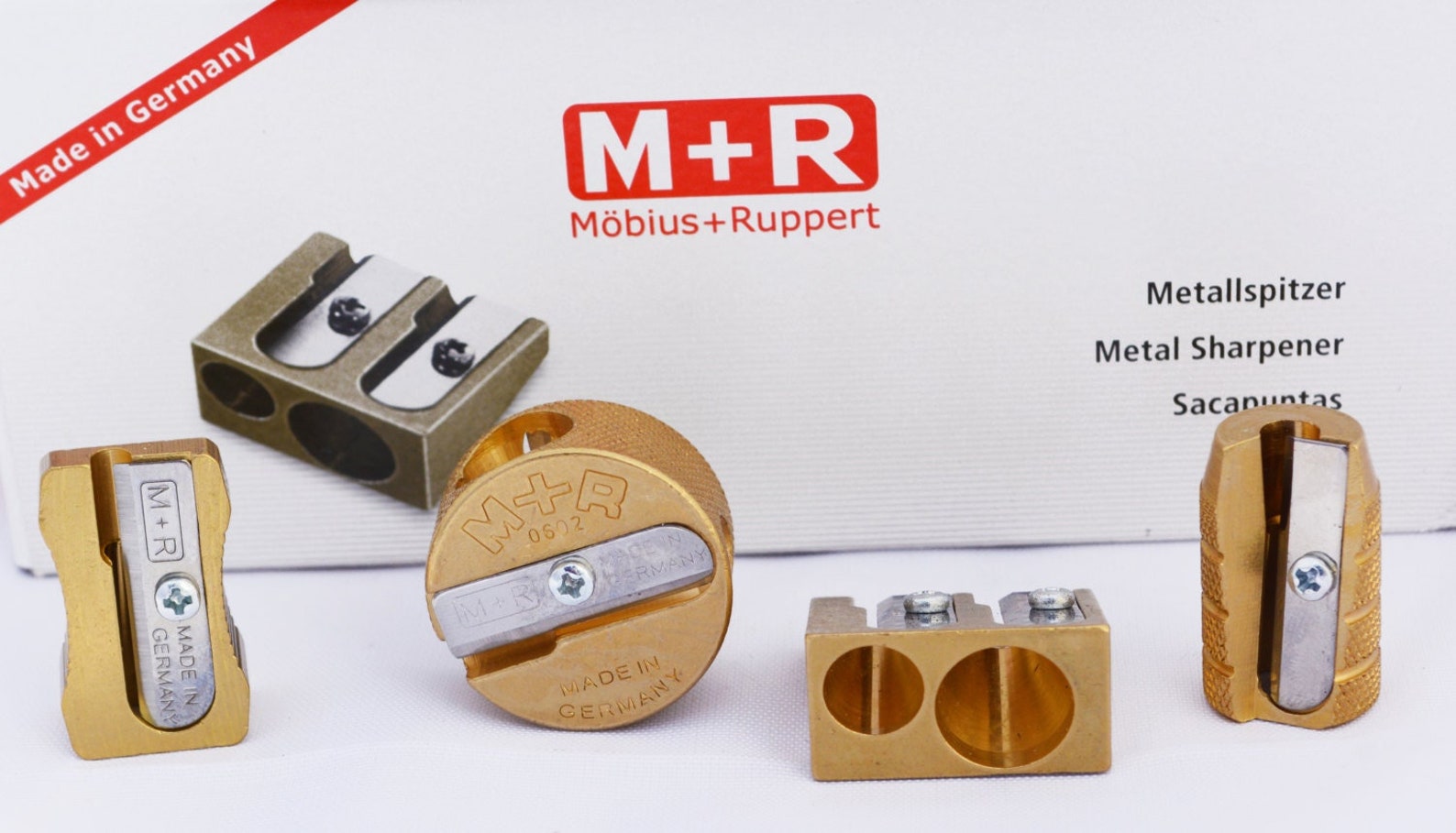 Mobius + Ruppert - Brass Pencil Sharpener - Choose From 4 Shapes! Made ...