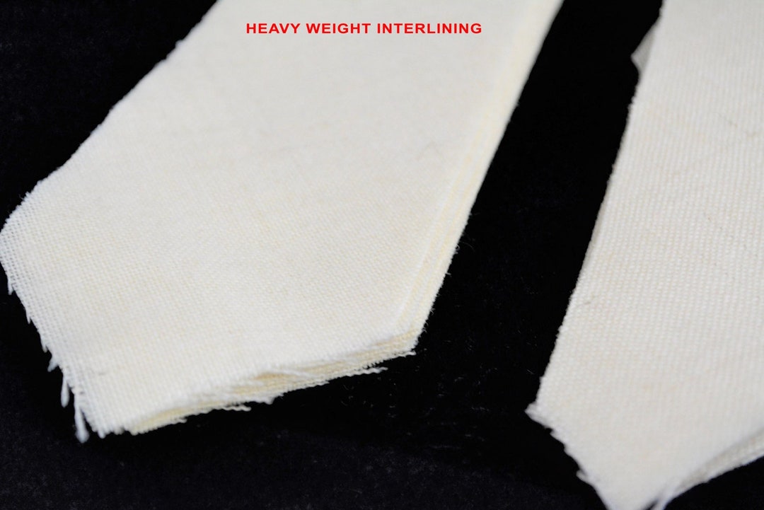 PRE-CUT 3 1/4" Wide Heavy Weight Necktie Interfacing / Interlining ...