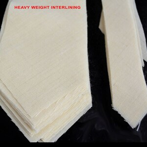 PRE-CUT 3 1/4" Wide Heavy Weight Necktie Interfacing / Interlining ...