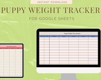 Puppy Weight Tracking Chart - Etsy