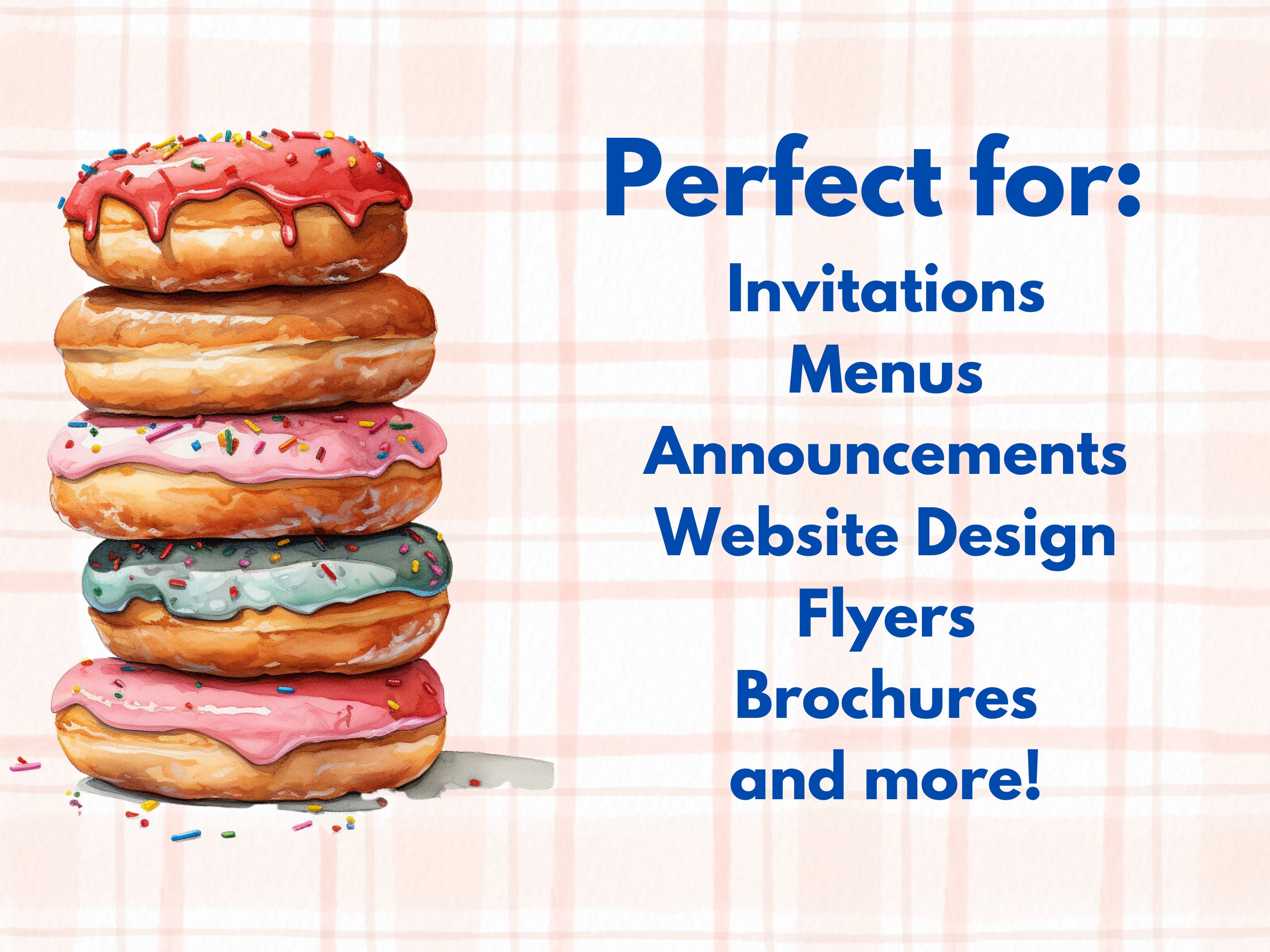 65 Creative Unique Watercolor Donuts Svg Png Jpeg High Quality Clip Art ...