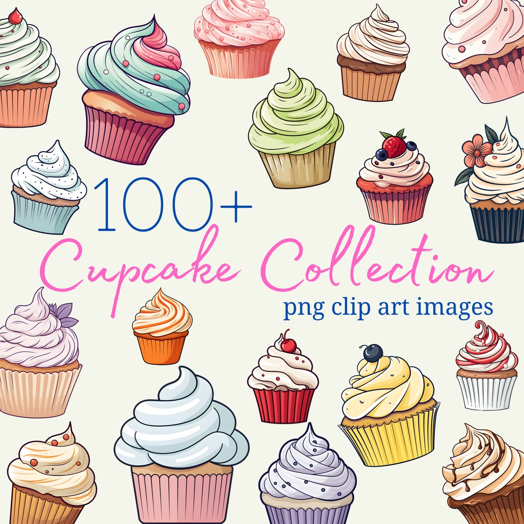 100+ Cupcake Clipart Png High Quality Clip Art Images for Invitations ...