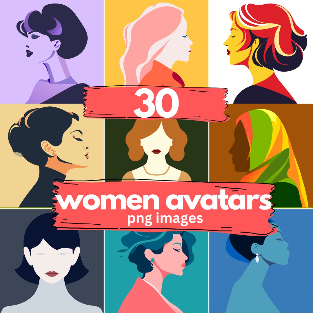 30 Women Avatar Images Png - Etsy