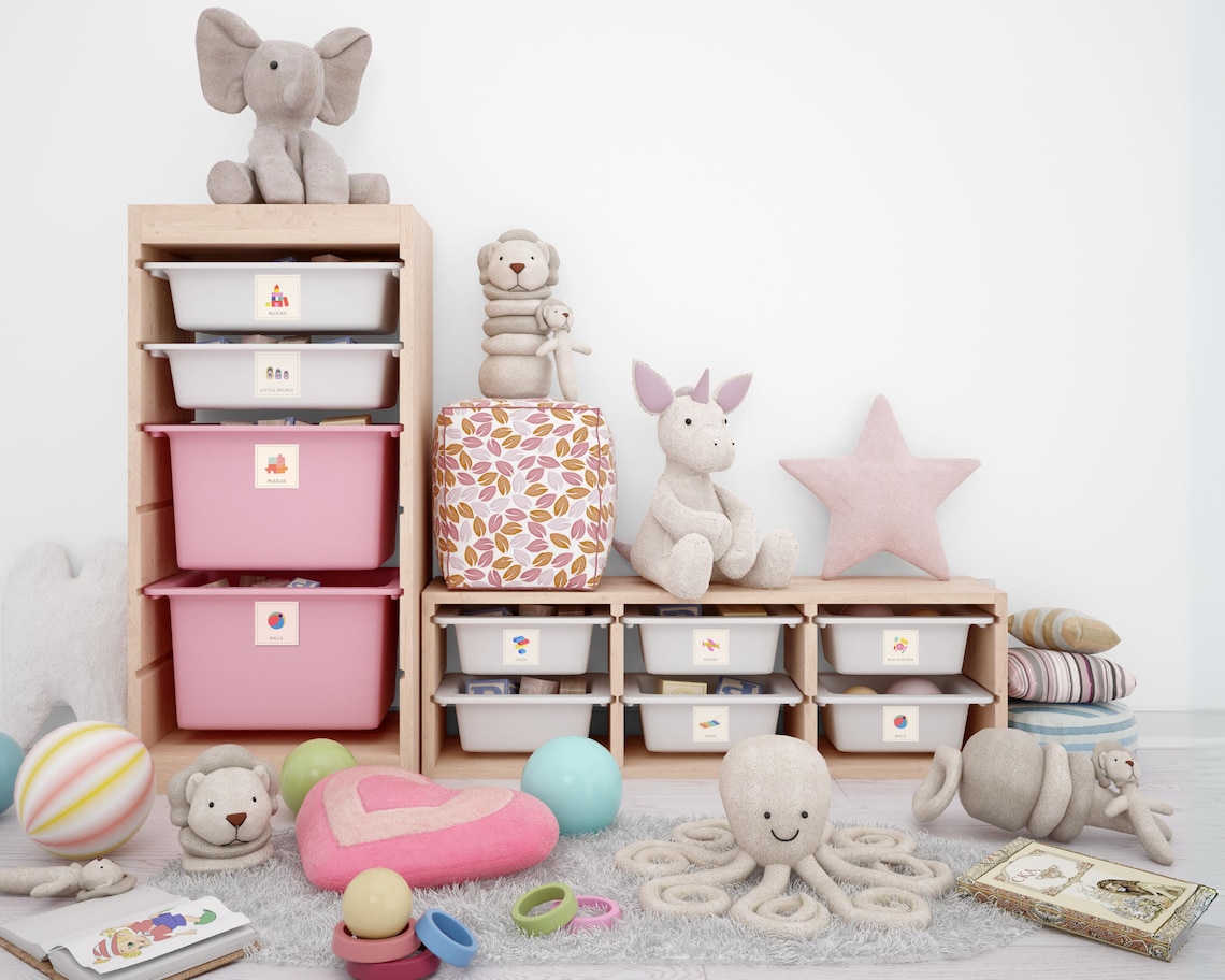 Toy Bin Labels Editable Canva Labels Playroom Labels Digital Download ...