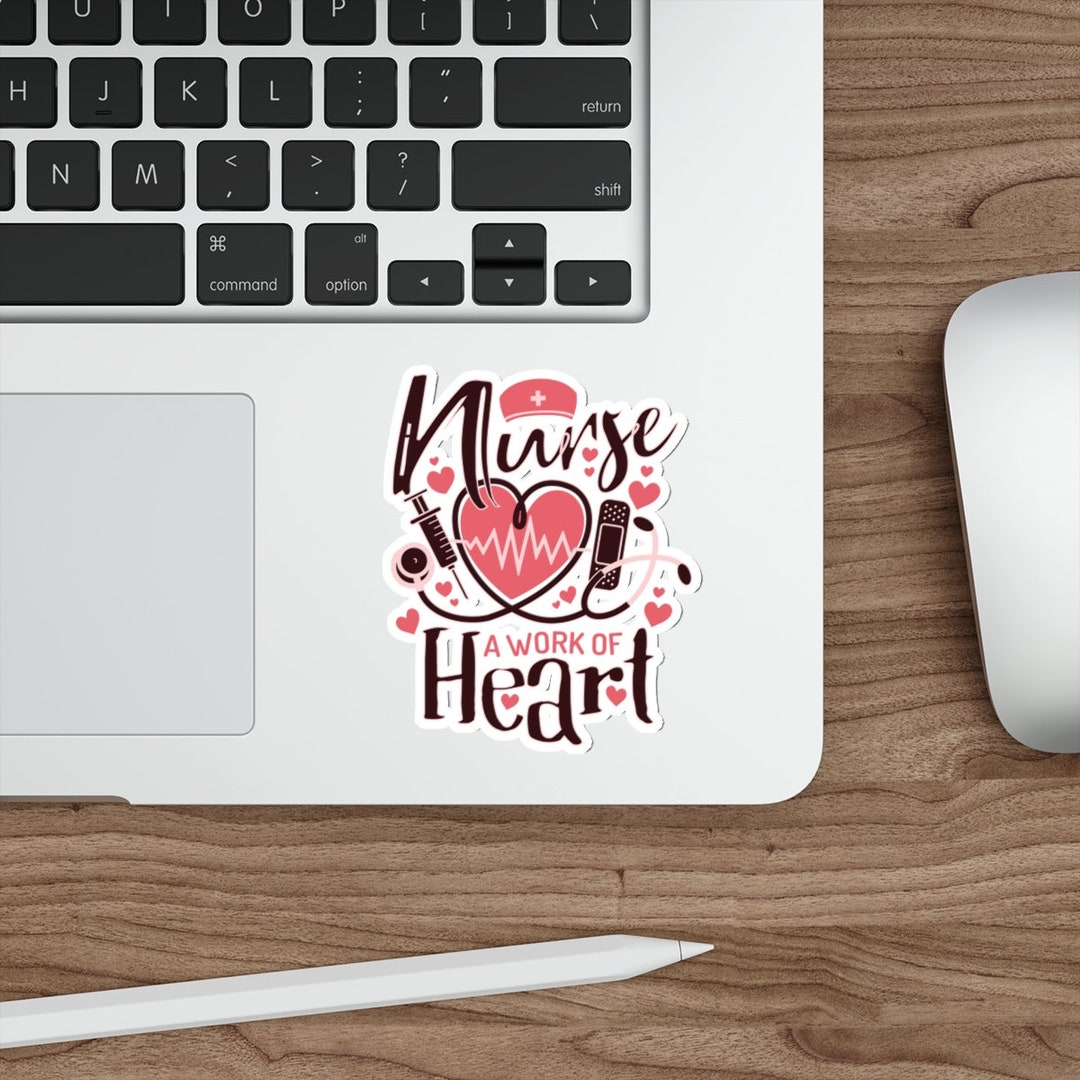 Nurse Stickers Nurse Gift Nurses Decal Nurse Heart Sticker Nursing ...