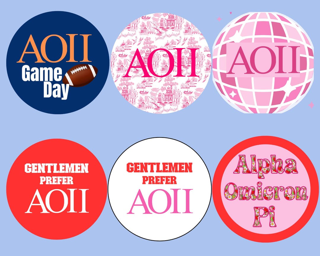 AOII Game Day Button, Buttons AOII Merch 3 Inch AOII Game Day Buttons ...