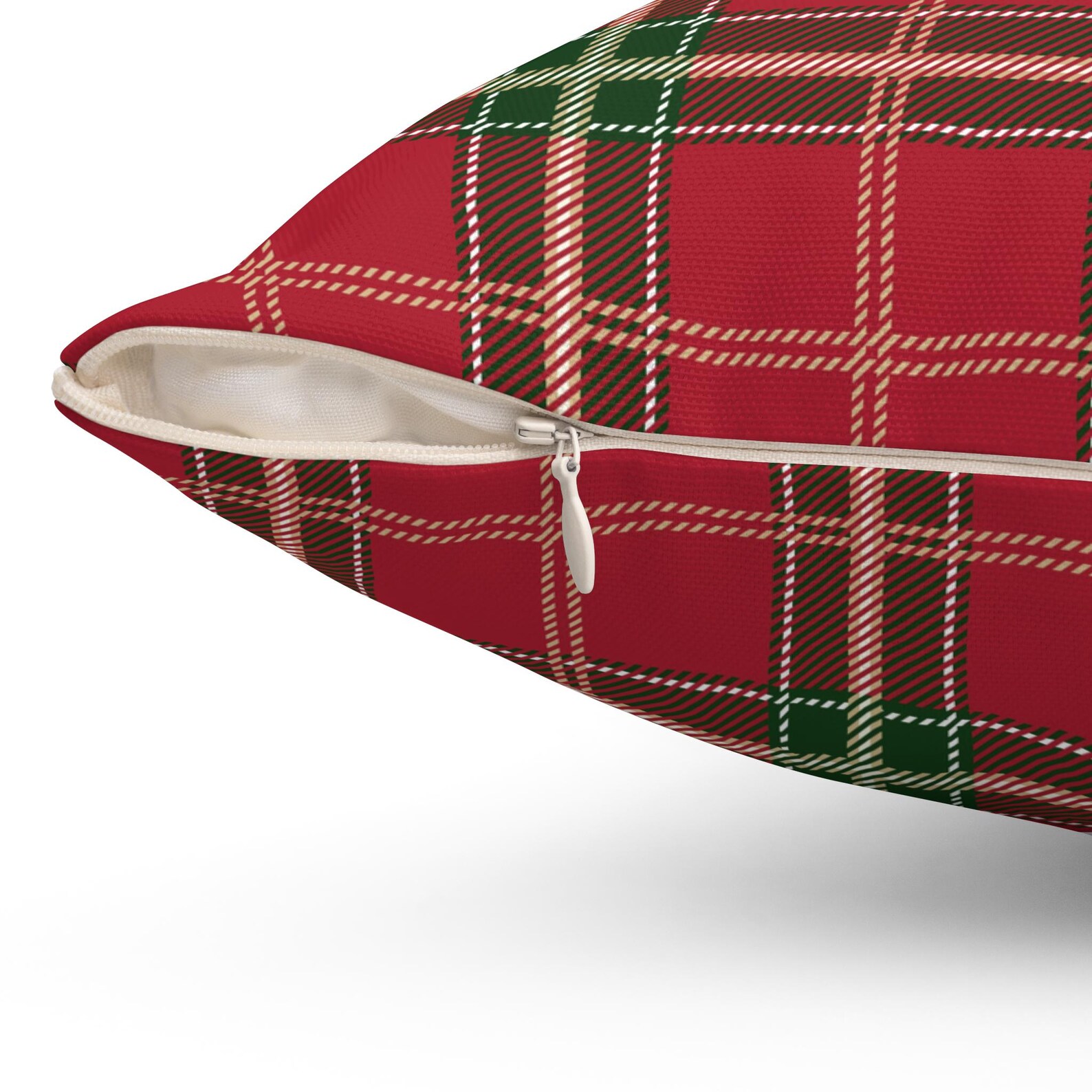 Classic Christmas Red Green Tartan Plaid Pillow Christmas Decor Accent ...