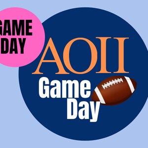 AOII Game Day Button, Buttons AOII Merch 3 Inch AOII Game Day Buttons ...