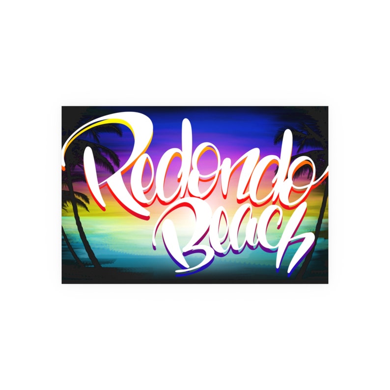 Redondo Beach Original Font Poster Dorm Room Born in Redondo Beach ...
