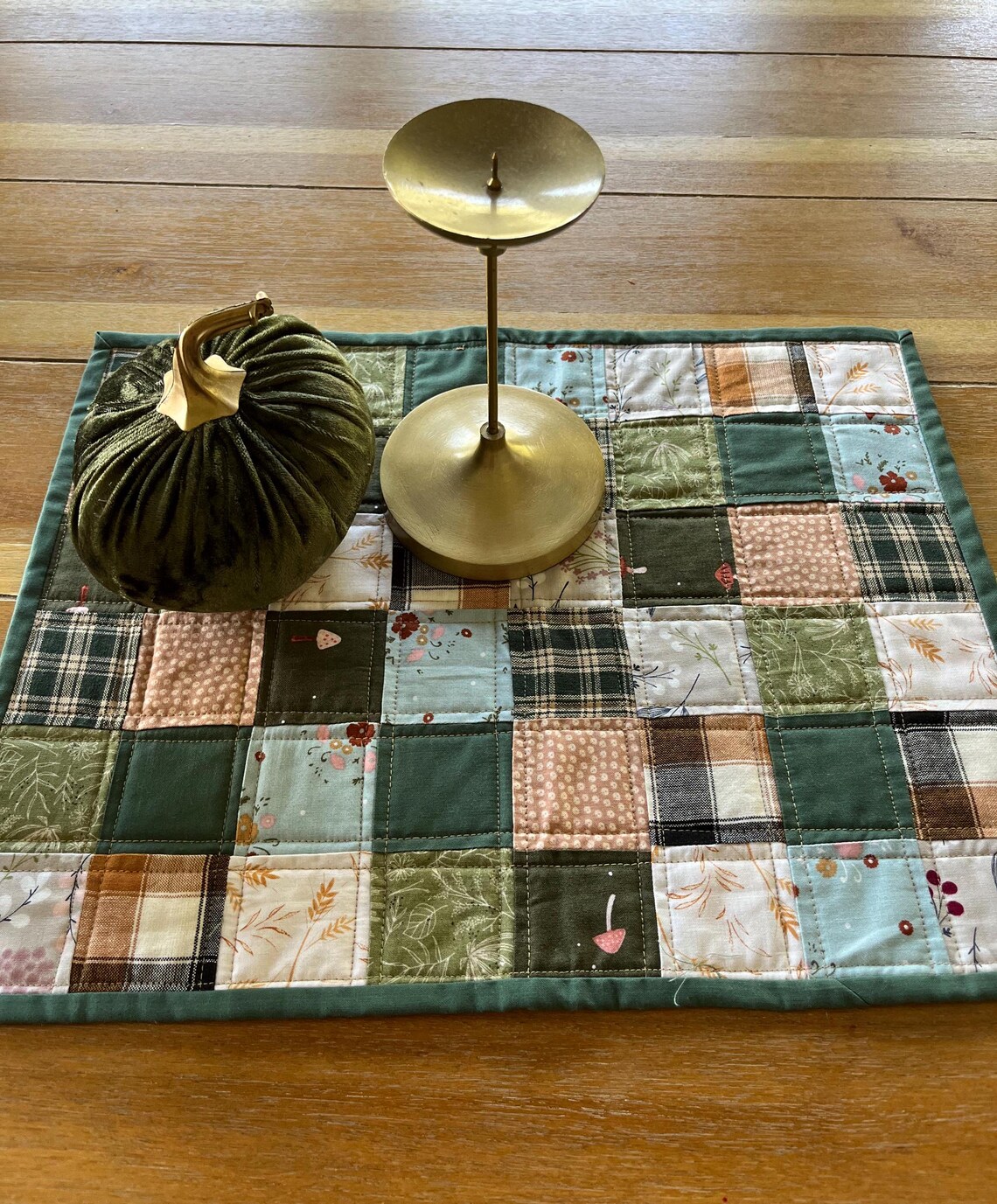Patchwork Placemat, Mini Quilt, Home Deco, Placemat, Quilted Mat, Gift ...