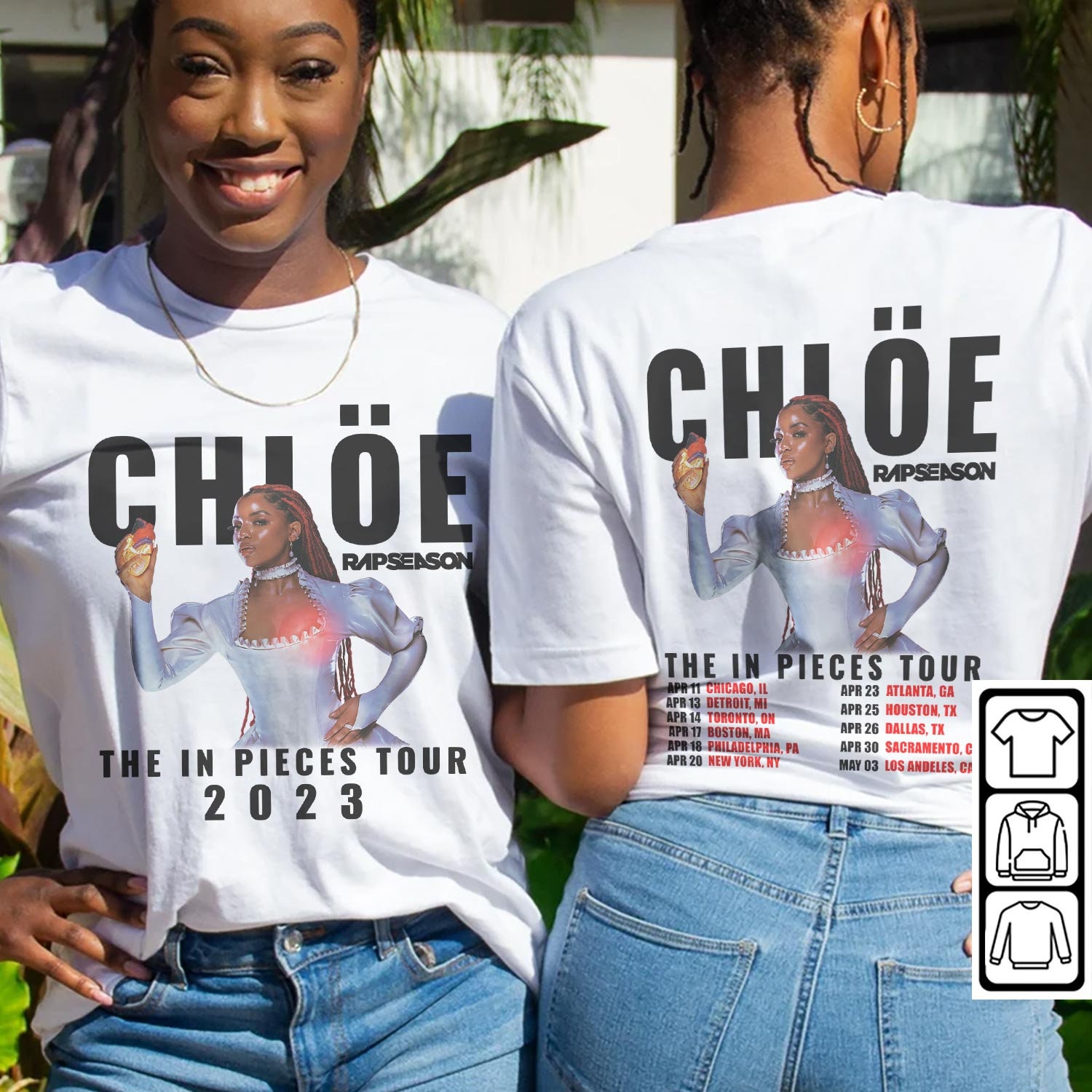 Chloe Bailey Tour Music Shirt, 2 Side The In Pieces World Tour Hoodie ...