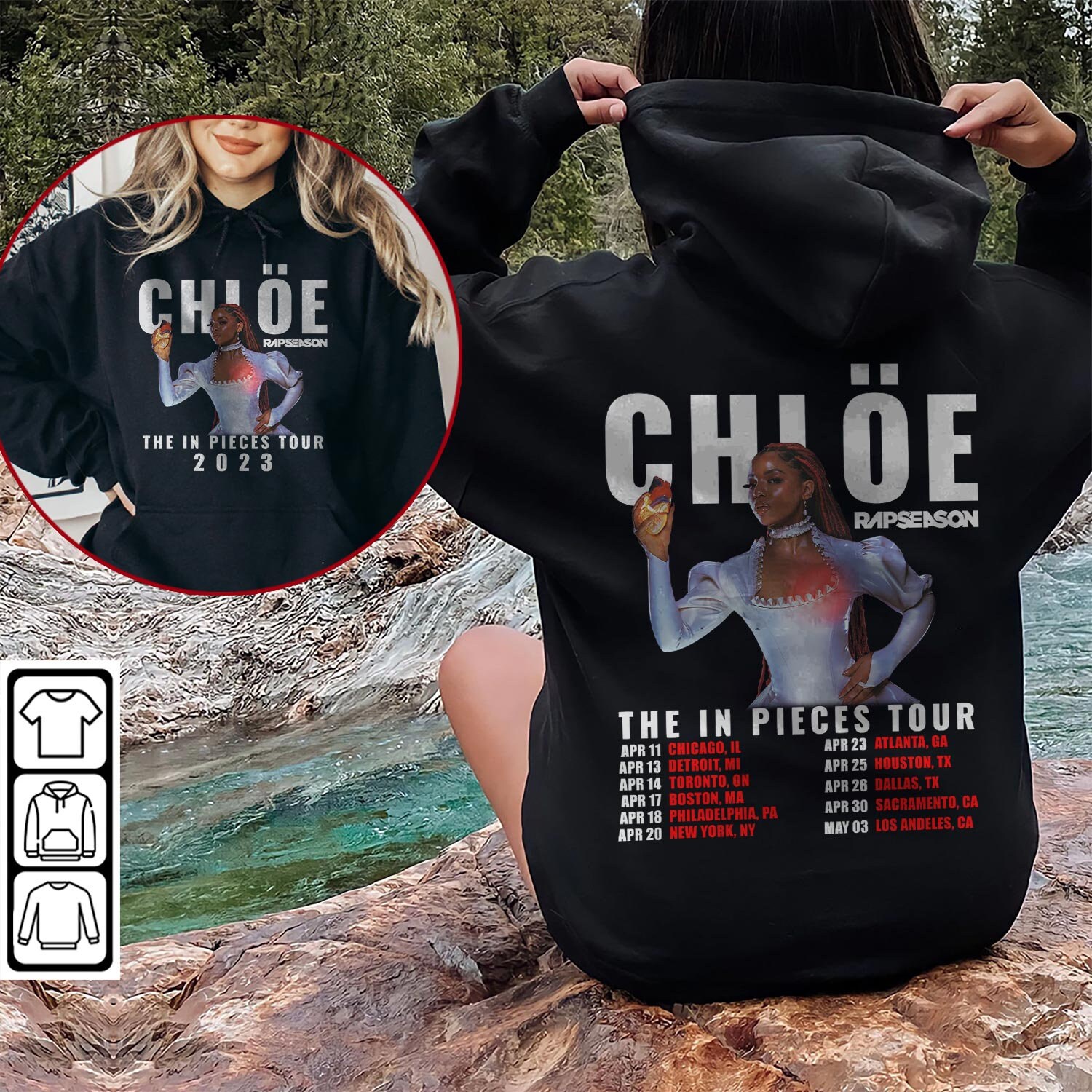 Chloe Bailey Tour Music Shirt, 2 Side The In Pieces World Tour Hoodie ...