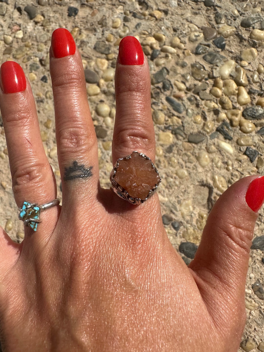 Pecos Diamond Cluster Ring Sterling Silver - Etsy