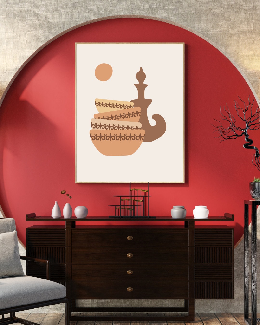 Kazakh Heritage in Art: Digital Prints of Kese and Torsyk Boho, Modern ...