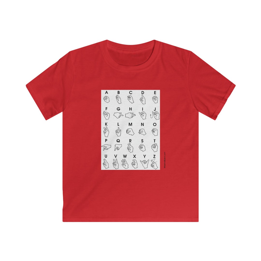ASL American Sign Language Alphabet Youth Shirt Etsy asl-american-sign-language-alphabet-youth-shirt-etsy