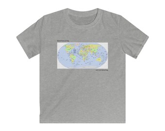 Youth World Map Shirt - Etsy