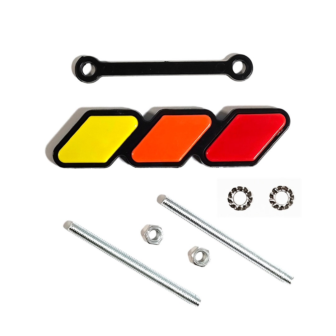 Tri-color Grille Badge TRD Emblem Red Orange Yellow for TRD PRO Off ...