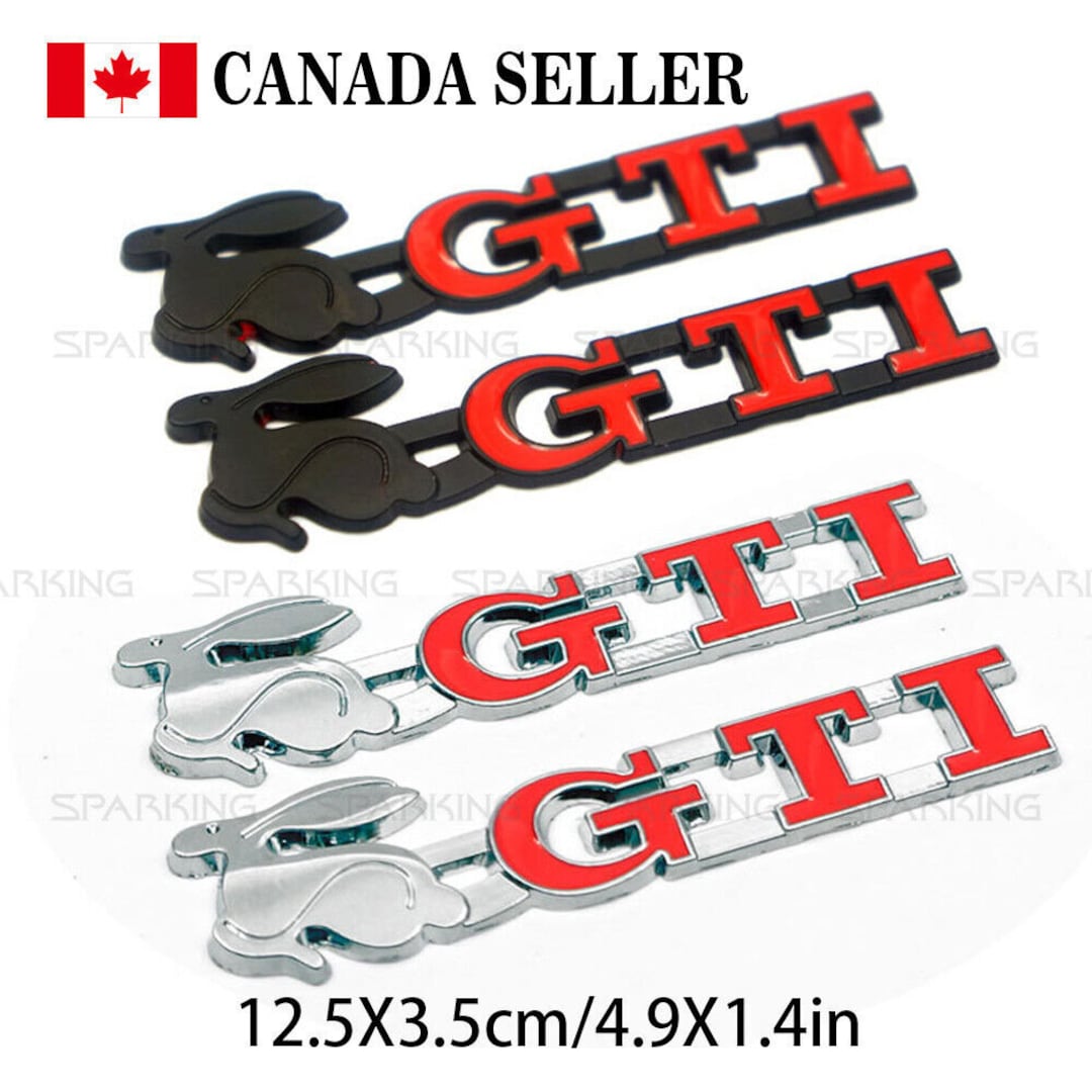 2X Small Rabbit GTI Metal Badge Emblem for Volkswagen Golf Stickers ...