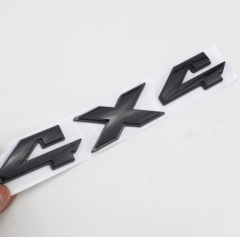 Large 4X4 Universal Off-road Badge Emblem Decals Stickers TRD Silver ...