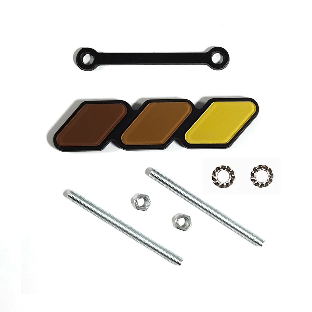 Tri-color Grille Badge TRD Emblem Brown Desert Gold for TRD PRO Off ...