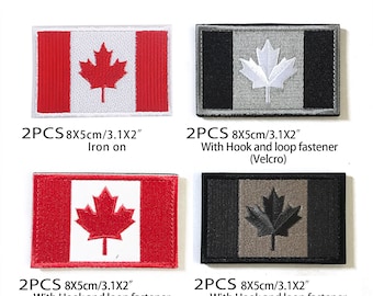 Canada Flag Embroidered Patch - Etsy