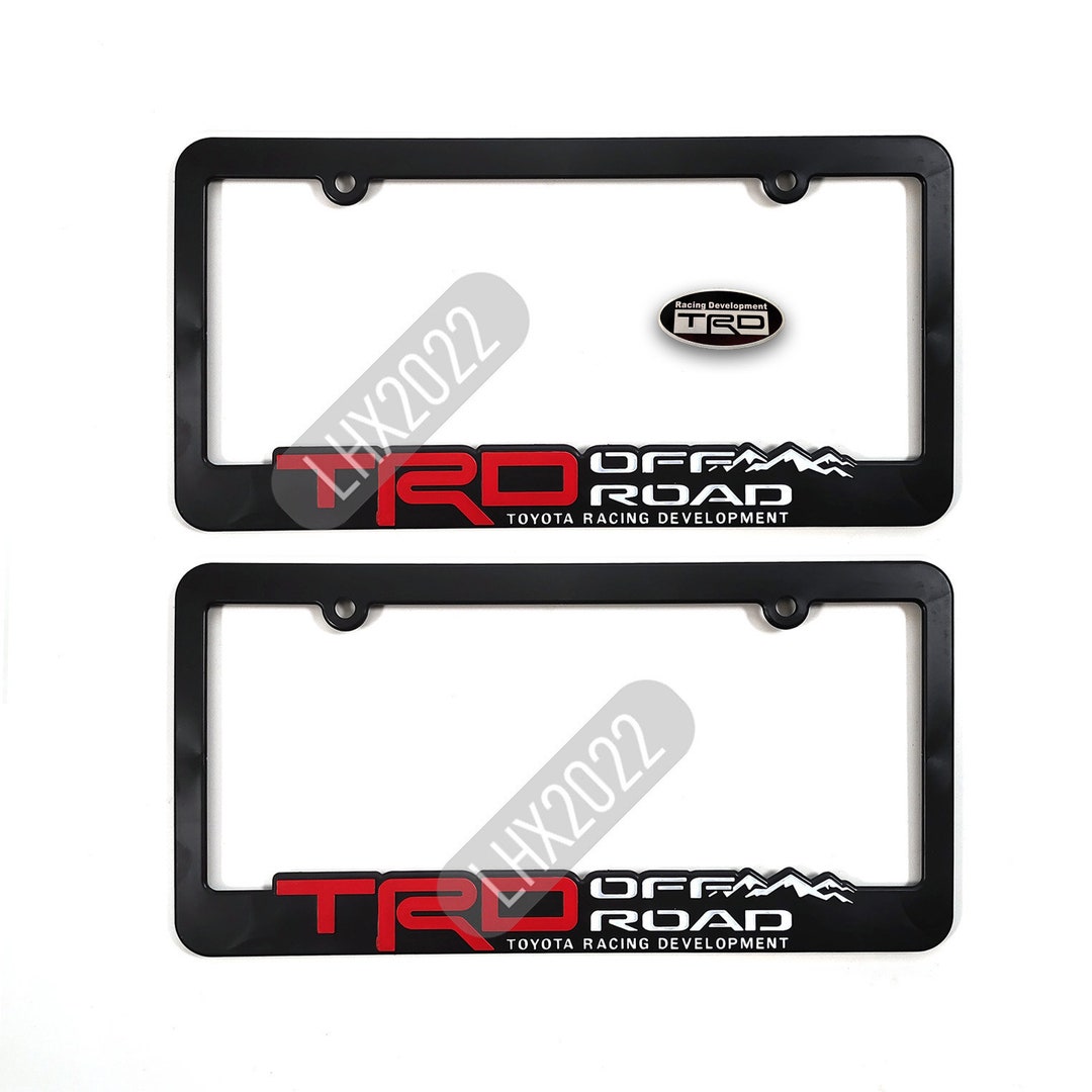 2 TRD OFF ROAD License Plate Frames Holder for Toyota Racing ...