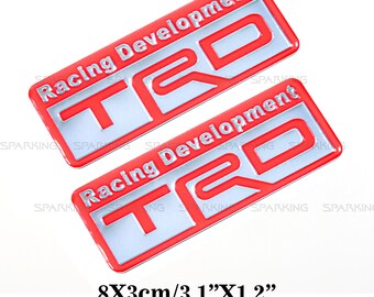 2 TRD Aluminum Metal Emblem Badge Stickers Toyota 4runner - Etsy