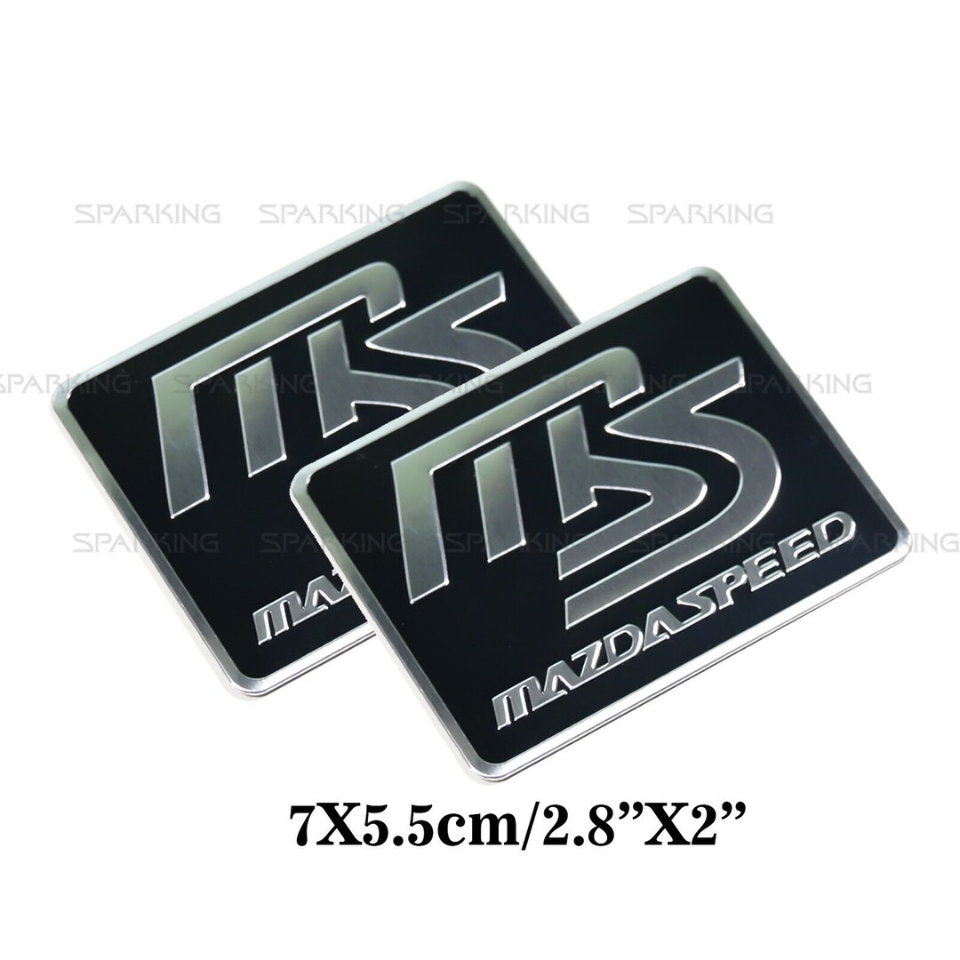 2 MAZDA SPEED MS Aluminum Metal Emblem Badge Stickers for - Etsy