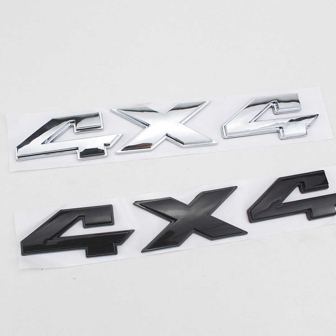 Large 4X4 Universal Off-road Badge Emblem Decals Stickers TRD Silver ...