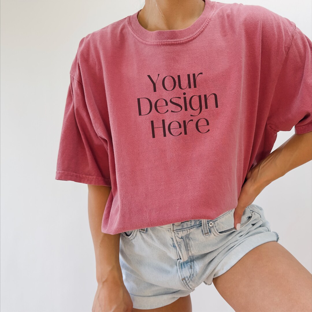 1717 Crimson, C1717 Comfort Colors Mockup, C1717 Mockup, 1717 Mockups ...