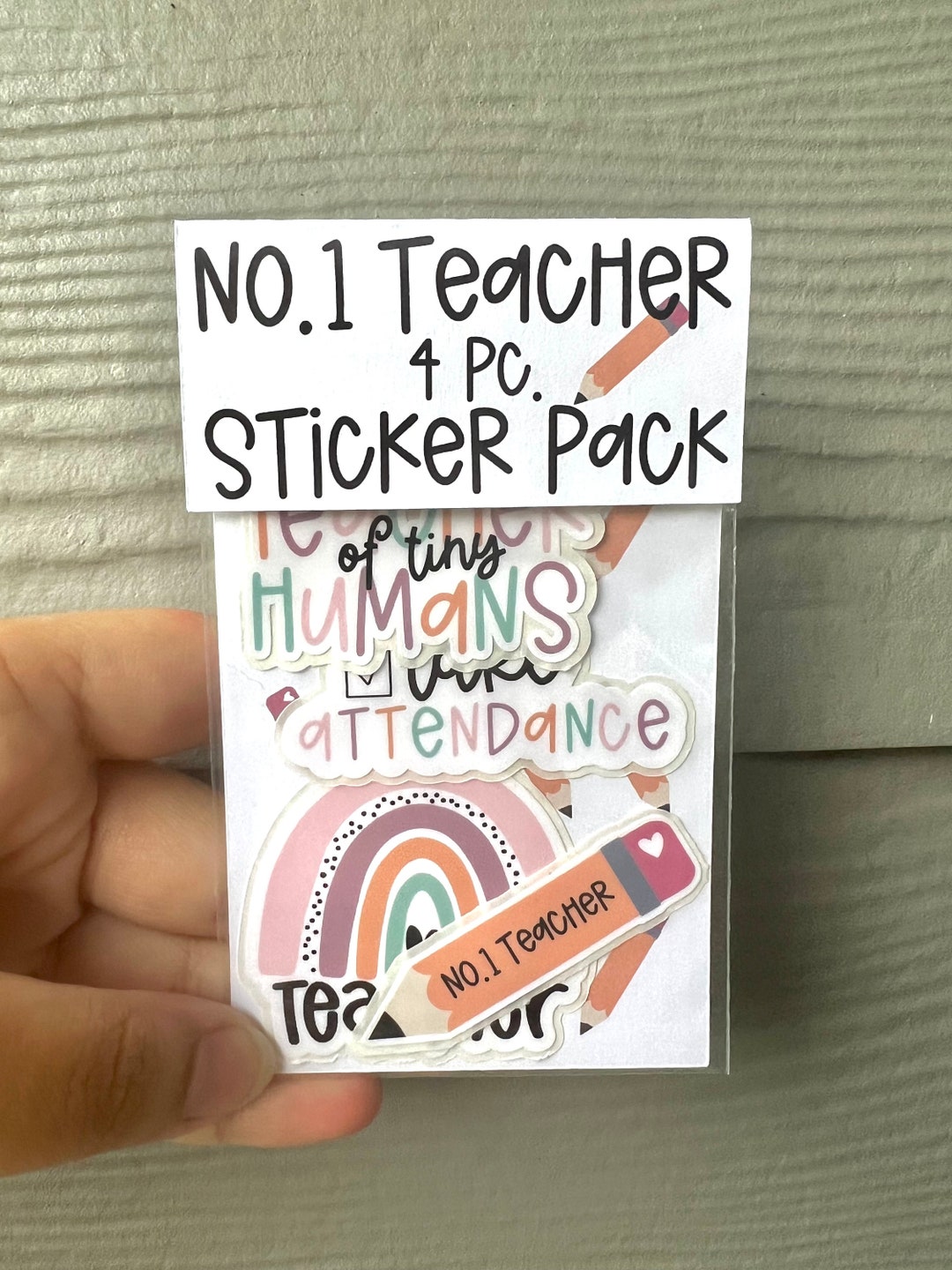 2-inch Teacher Sticker Pack, Water Resistant Stickers, Teacher Stickers ...