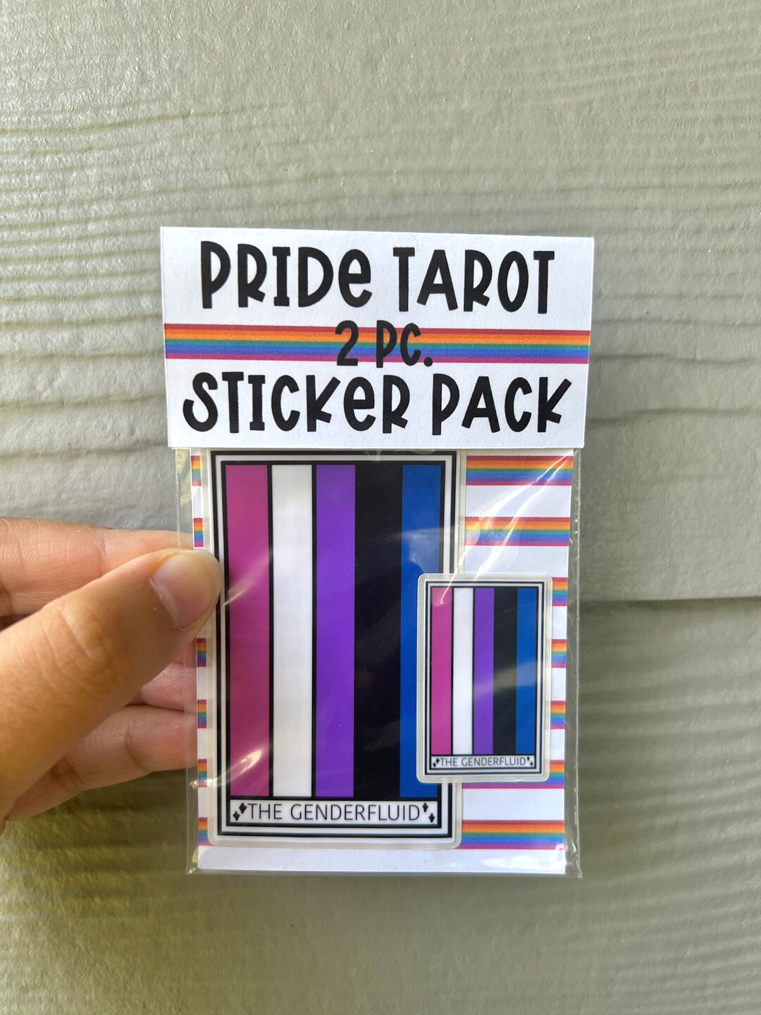 Gender Fluid Pride Stickers, Pride Tarot Sticker Pack, Pride Stickers ...