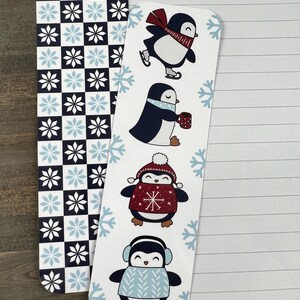 Winter Themed Bookmarks, Gift for Book Lover, Bookish Readers, Penguins ...