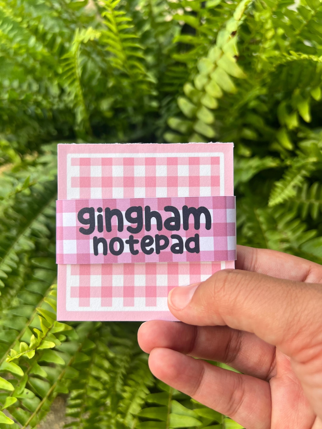 Pink Gingham Notepad, Cute Memo Pad, Aesthetic Stationery, to Do List ...