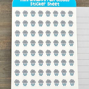 Unhappy Rain Clouds Mini Sticker Sheets, Scrapbooking, Card Making ...