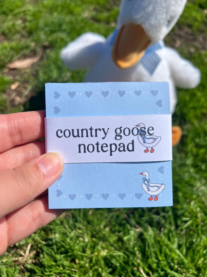 Country Goose Notepad, 3x3 to Do List, Memo Pad, Vintage Aesthetic ...