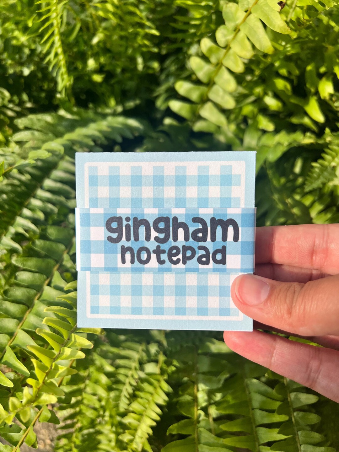 Blue Gingham Notepad, Cute Memo Pad, Aesthetic Stationery, to Do List ...