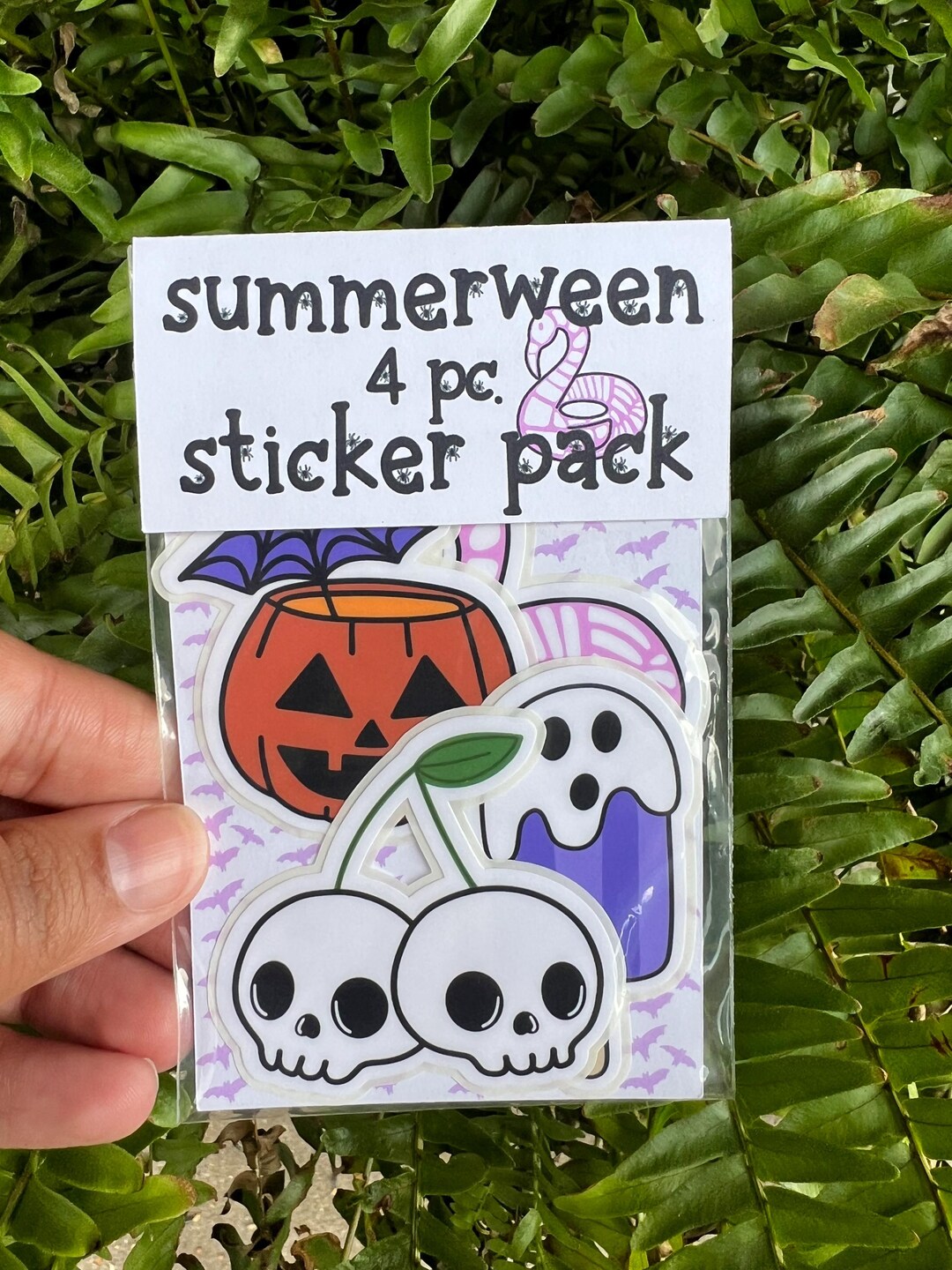 Summerween Sticker Pack, Spooky Summer Halloween Decals, Embellishments ...