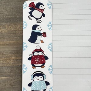 Winter Themed Bookmarks, Gift for Book Lover, Bookish Readers, Penguins ...