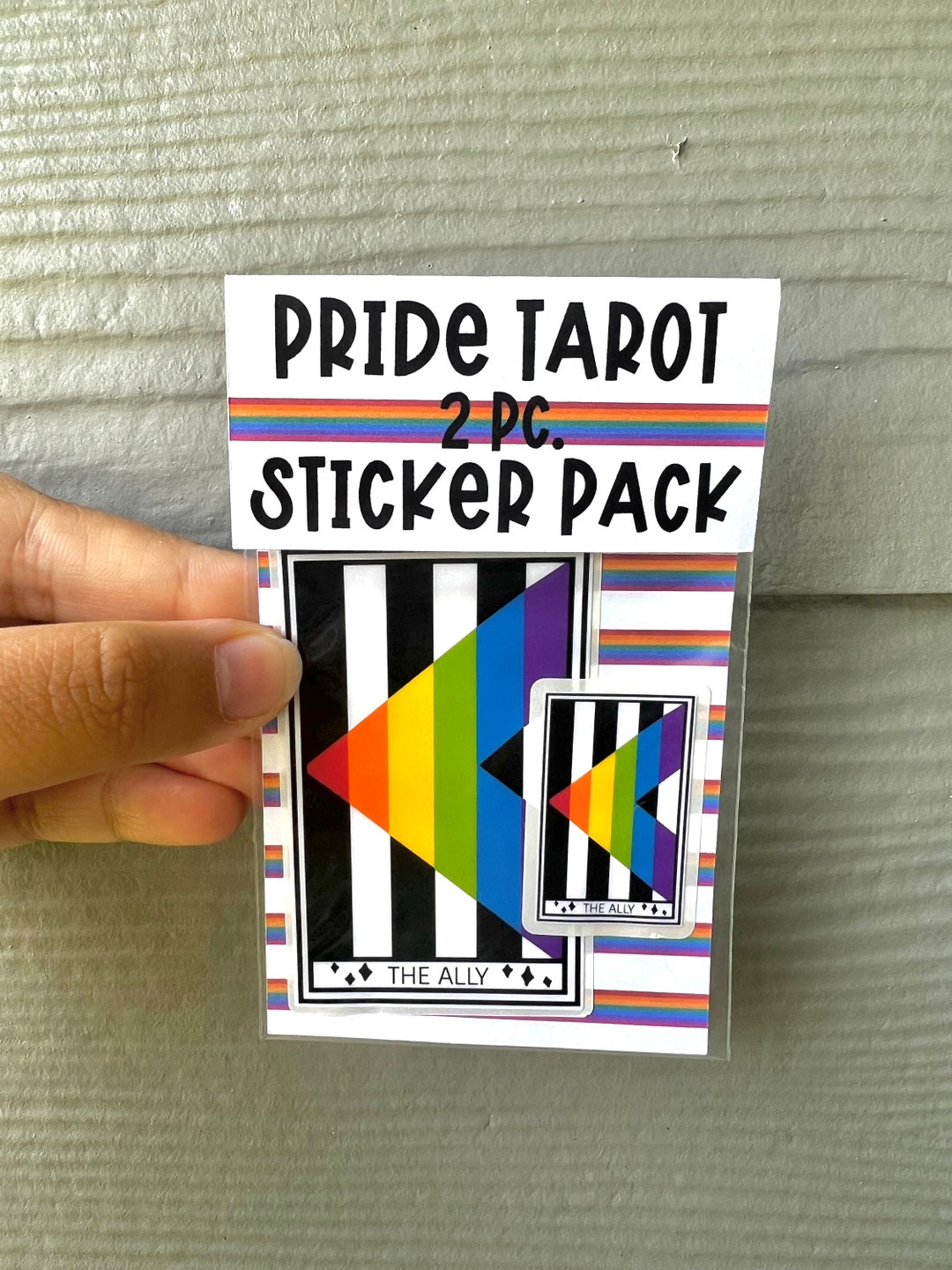 Ally Pride Stickers, Pride Tarot Sticker Pack, Pride Stickers, Tarot ...
