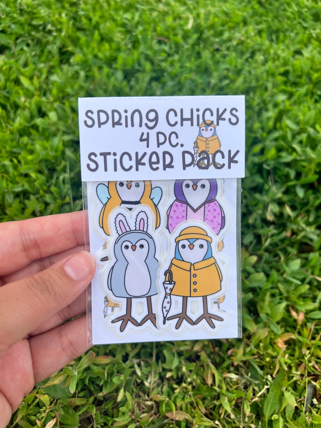 Spring Chicks Sticker Pack, Spring-themed Set, Water-resistant Decal ...
