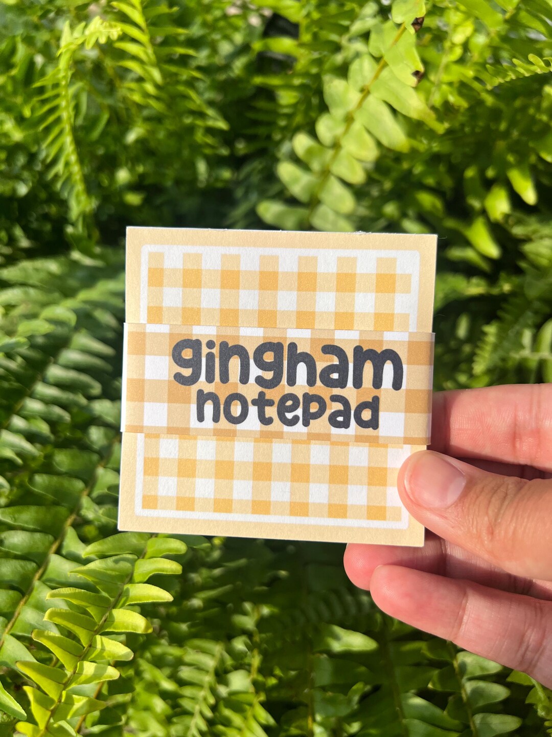 Yellow Gingham Notepad, Cute Memo Pad, Aesthetic Stationery, to Do List ...