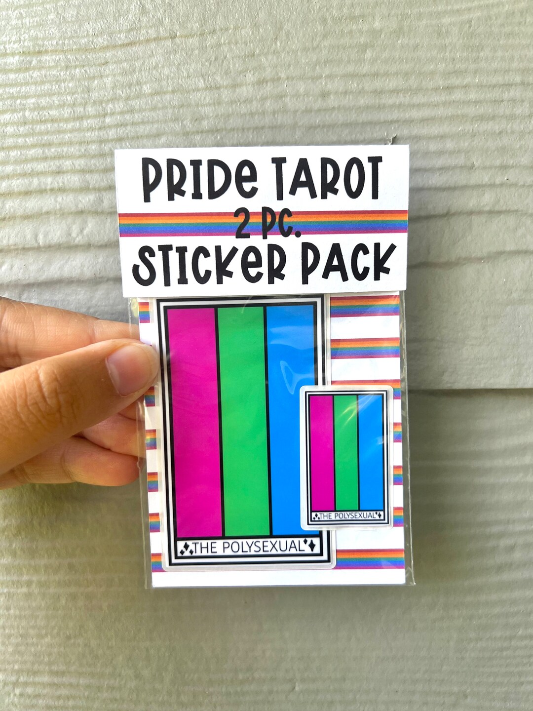Polysexual Pride Stickers, Pride Tarot Sticker Pack, Pride Stickers ...